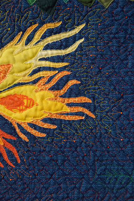 Quilt Art by Lena Pugachova: Firebird - Applique Quilt at BQF