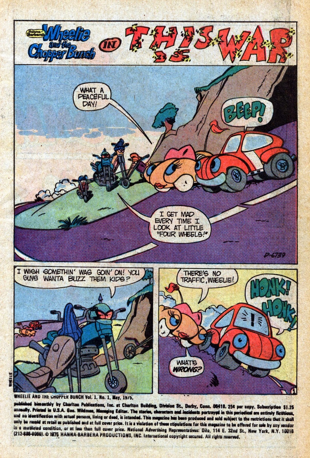 THE CHARLTON COMICS READING LIBRARY: WHEELIE AND THE CHOPPER BUNCH #1 ...