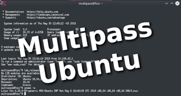 Multipass Ubuntu na sua distribuição GNU/Linux