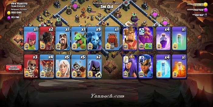 Cara Merubah Tampilan Pasukan COC Menjadi 2 Baris - Yannech.com