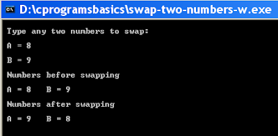 C Program To Swap Two Numbers Without Using Third Variable