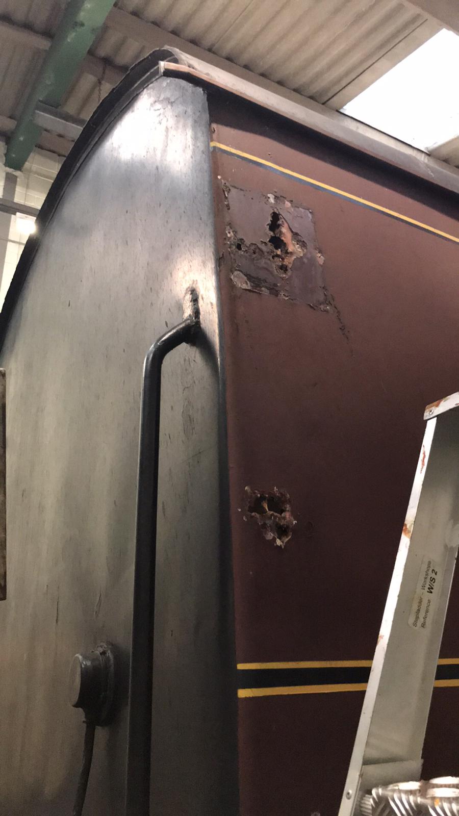 North Tyneside Steam Railway: Carriage sanding