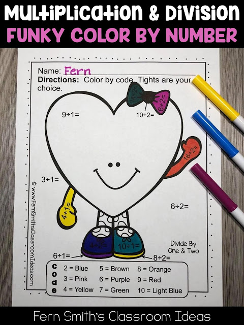 Teachers Love The FUNKY Color By Number Series & You Will Too! - Fern ...
