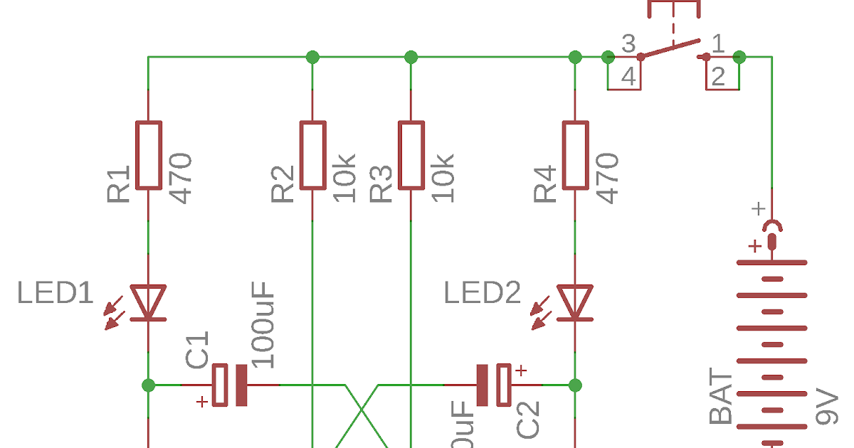 Rangkaian Lampu Flip-flop Sederhana dengan 2 Transistor dan Prinsip ...