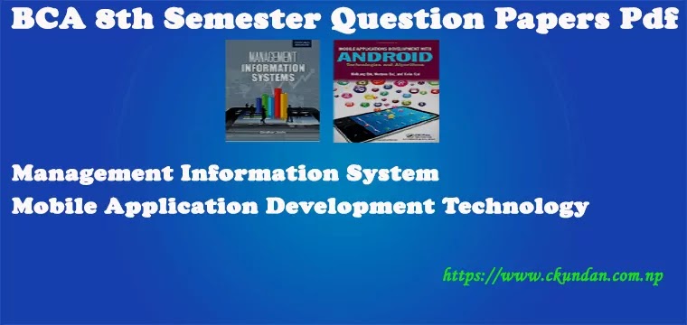BCA 8th Semester Question Papers Pdf