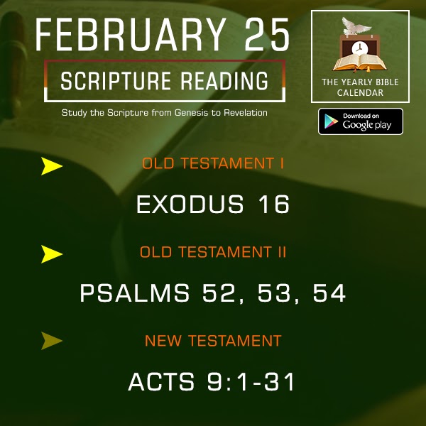 FEBRUARY 25, BIBLE EXPOSITION