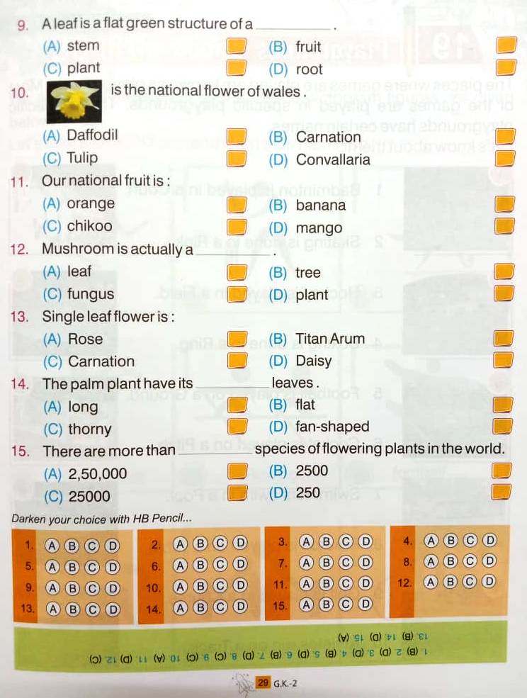 ONLINE CLASS 2: GENERAL KNOWLEDGE CLASS 2