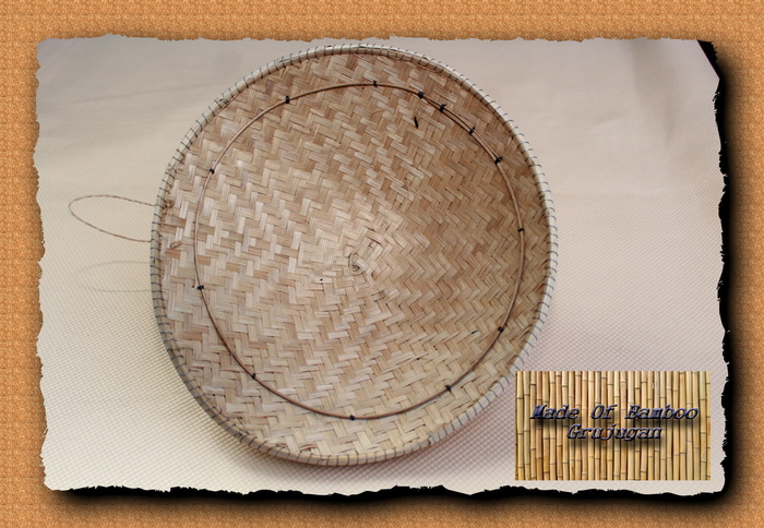 Caping Topi Petani Batik Titik Kerajinan Bambu Anyaman