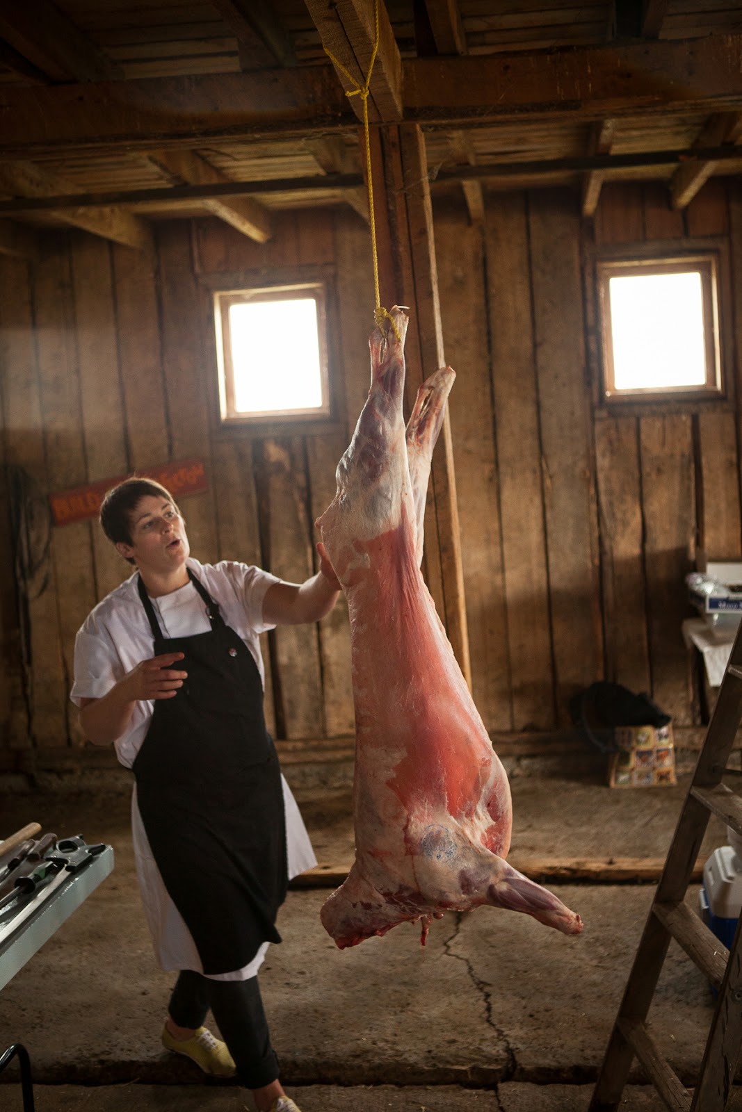 LADY BUTCHER AT WORK: WARNING CONTAINS BUTCHER IMAGES - Life Without Lemons