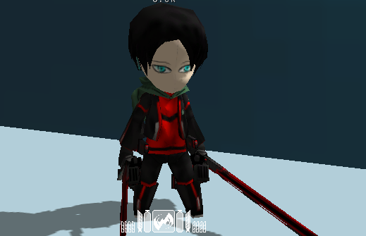 Black Red Line Male Costume - Aottg Lobby