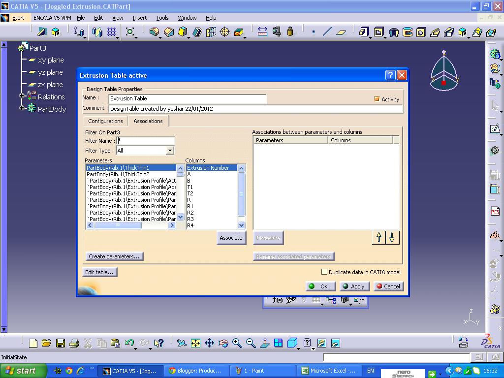 Product Design Engineering: Knowledgeware, Design Table, and Macro in CATIA