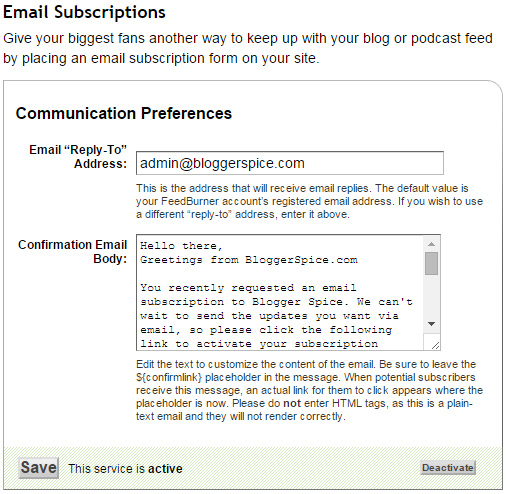 FeedBurner Email Branding: How To Customize Feed Subscription Emails ...