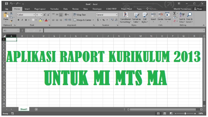 Aplikasi Raport Excel MI MTS MA Kurikulum 2013 (K13) Tahun Pelajaran 2020/2021 - JELAJAH INFORMASI