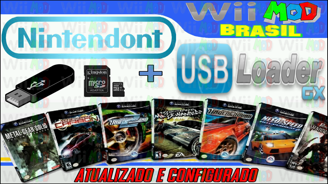 Wii Mod Brasil: Nintendont + USB Loader GX configurado Melhor Versão