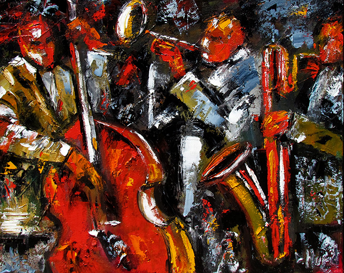 Debra Hurd Original Paintings AND Jazz Art: Abstract Jazz Art Painting ...