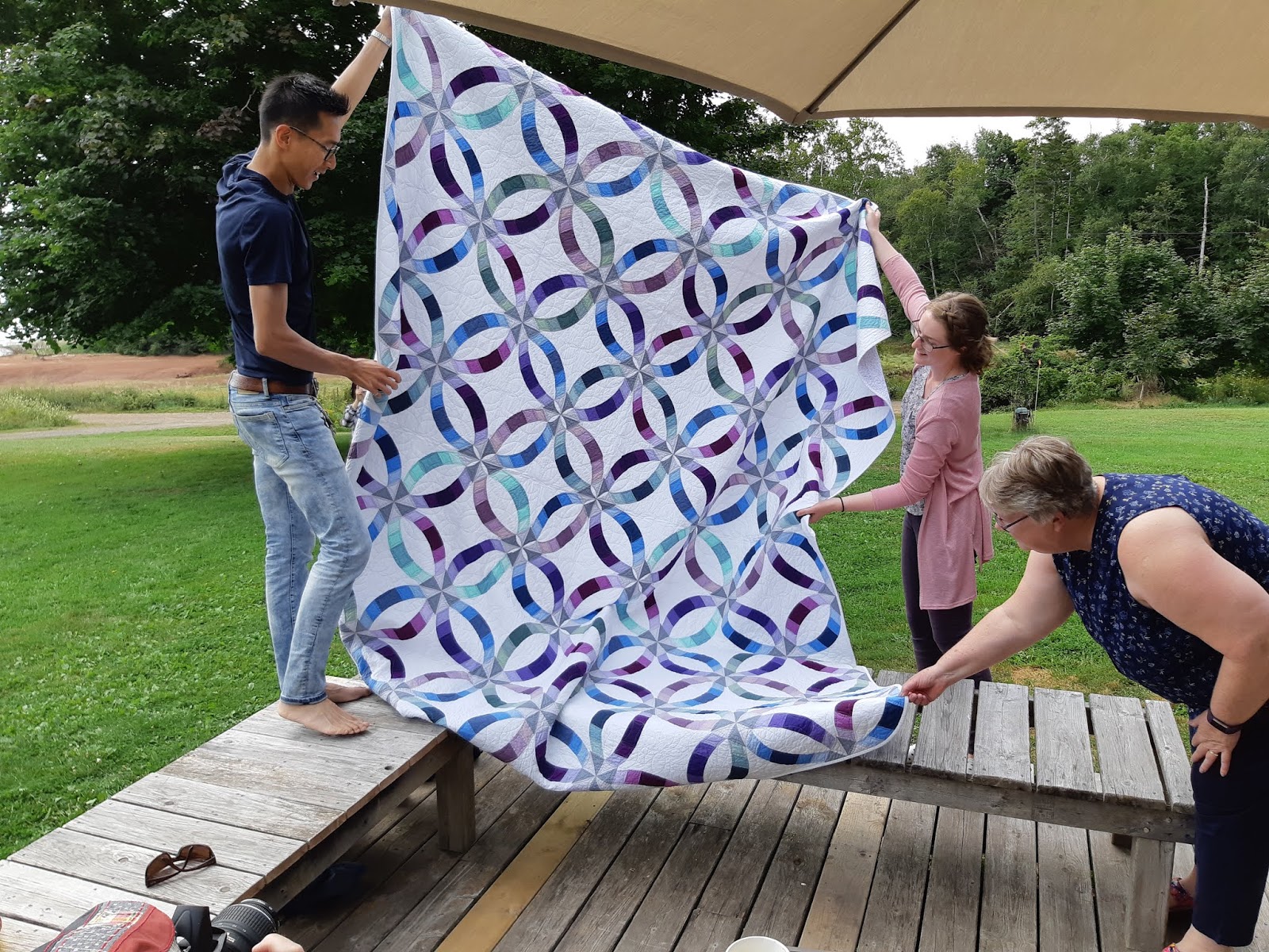 AlliKat Quilts: Double Wedding Ring / Metro Rings, My Daughter and Son ...