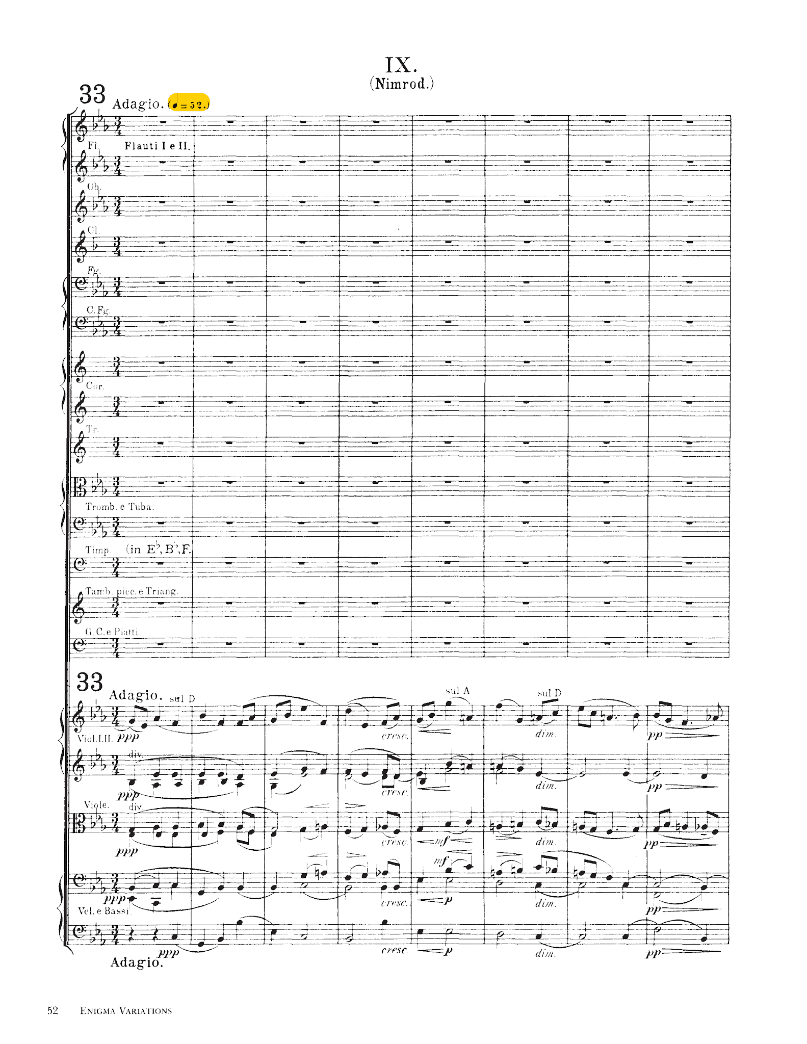 Elgar's Enigma Theme Unmasked: Elgar's Varying Tempi Nimrod Cipher