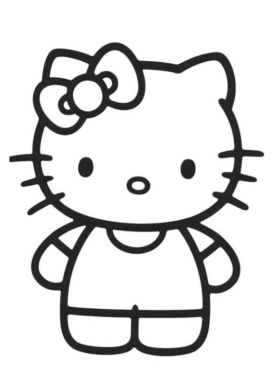 Rabiscos da Hello Kitty Desenhos preto e branco para colorir