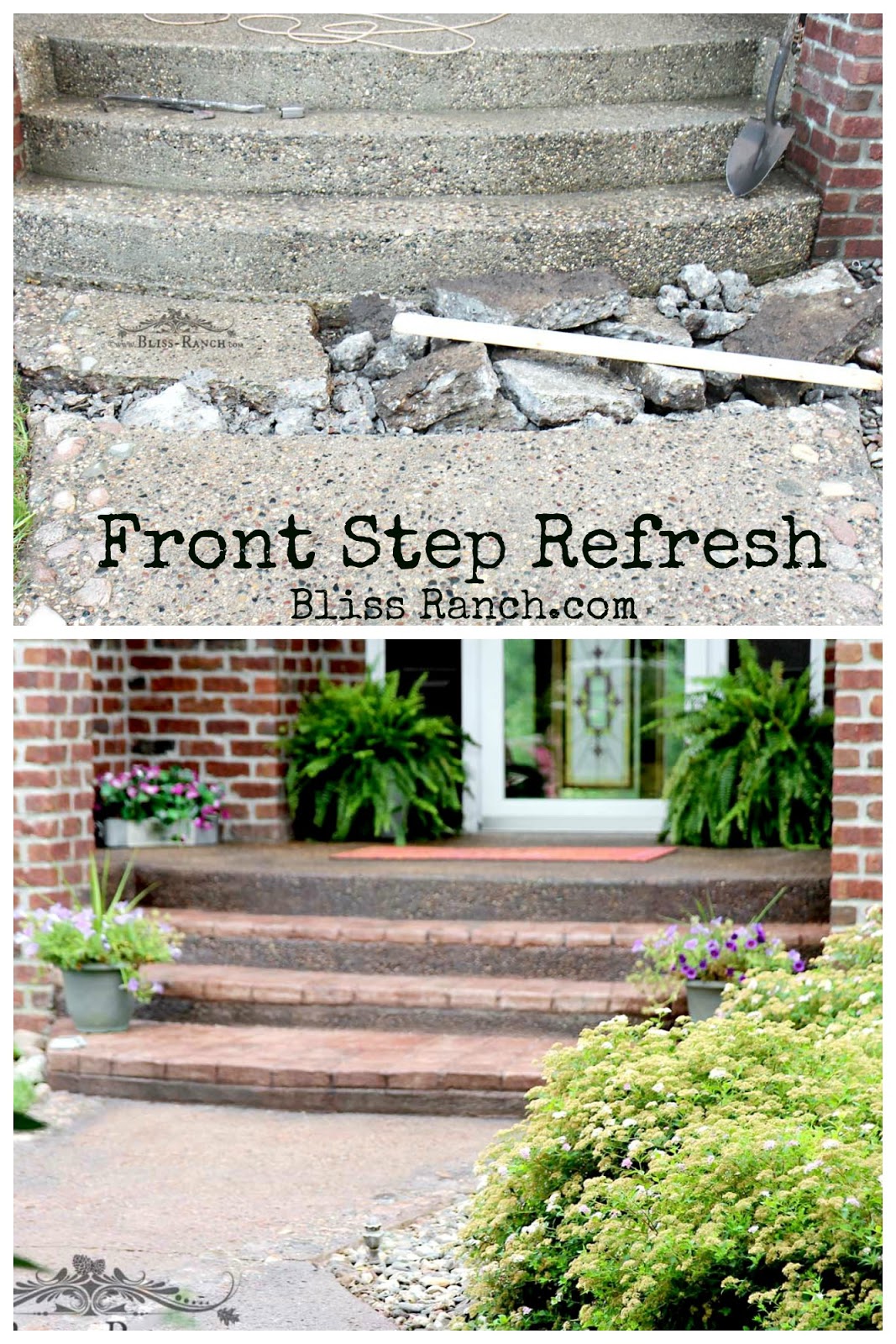 Bliss Ranch: Refreshed And Updated Front Porch Walkway