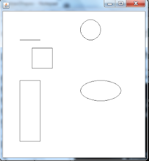2) Write a window program that display Line , Rectangle , Square ...