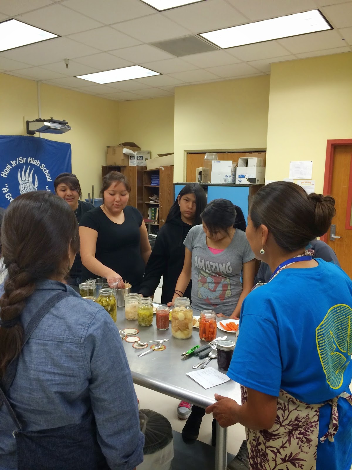 Hopi Food Co-op: HFC Teaches Canning at Hopi Jr./Sr. High Cooking Class