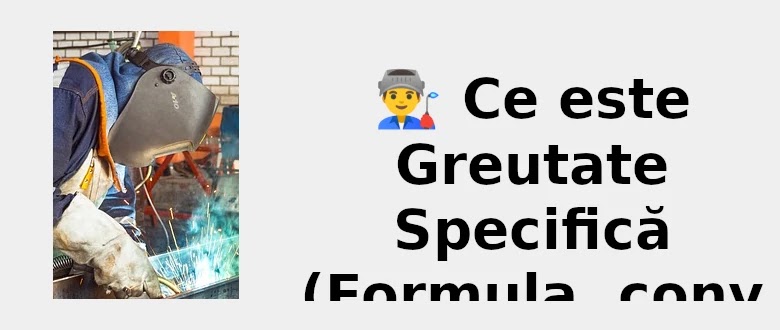 👨‍🏭 Ce este Greutate Specifică (Formula, conversie și multe altele)