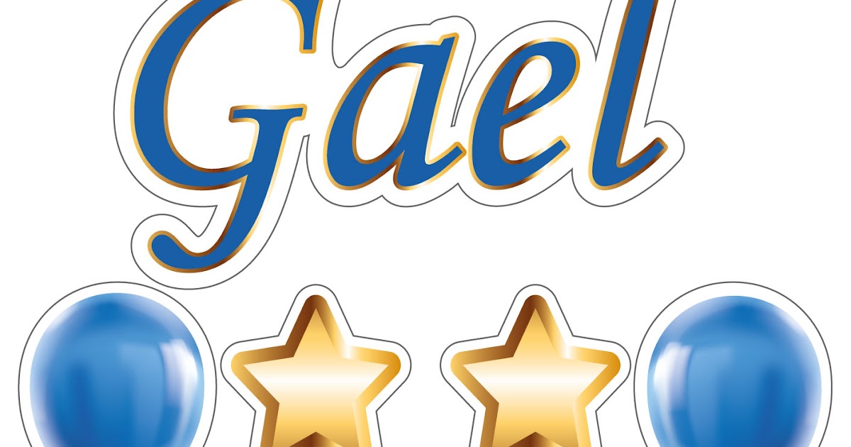 Topo de bolo Gael para imprimir