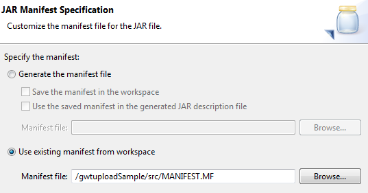 Java by examples: How to attach MANIFEST.MF file in jar in/using eclipse?