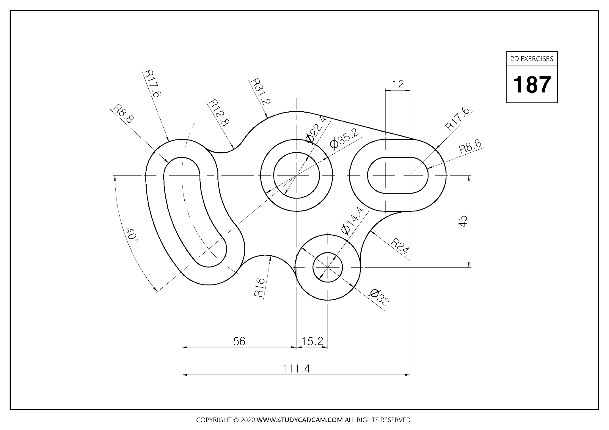 2D CAD EXERCISES 187