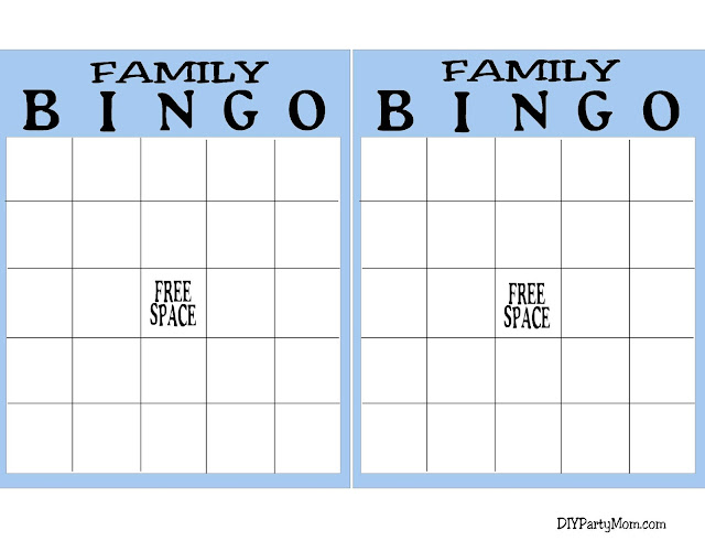 DIY Party Mom: Family Reunion Bingo Game
