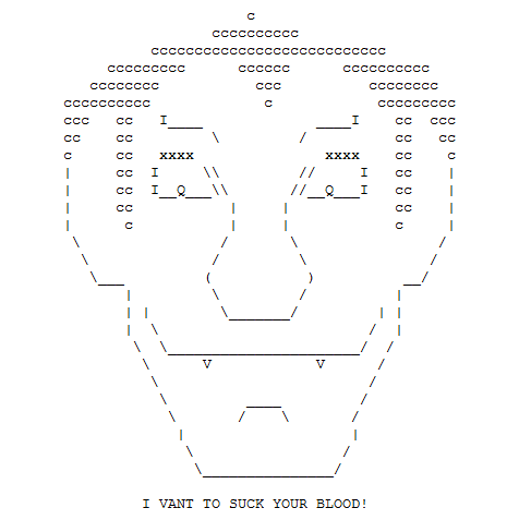 Halloween ASCII Art: Vampires