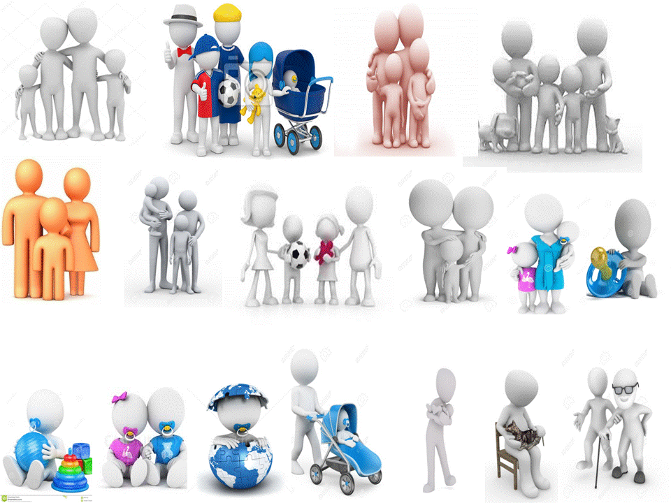 VÍVIA LETICIA: Bonecos Brancos - Familia