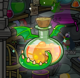 Club Penguin Manicitol Super Guía: Crear Pócima de Puffle Dragón Verde