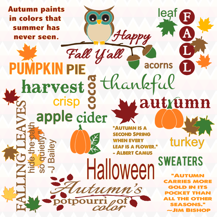 THE ART OF CREATIVITY STUDIO: WORDS TO INSPIRE AUTUMN CRAFT CREATIONS