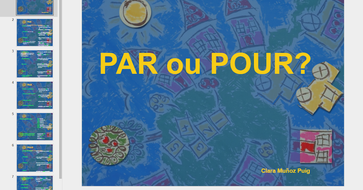FLE en vrac!: PAR ou POUR