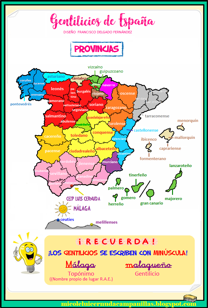 Gotitas de naranja y limón 5: LOS GENTILICIOS