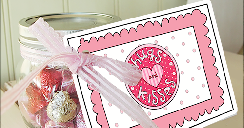 Valentine Candy Sayings "Hugs and Kisses" - Parties and Patterns