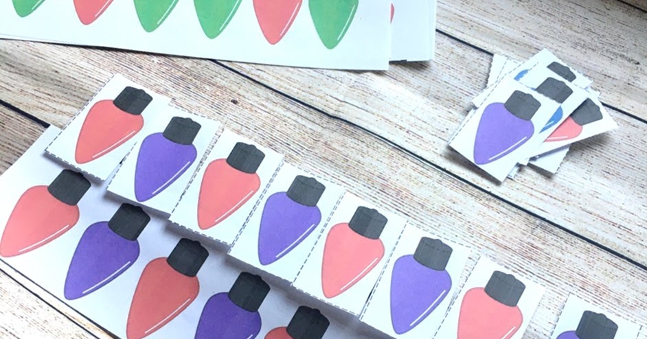 Christmas Light Pattern Cards | Live, Laugh, I LOVE Kindergarten