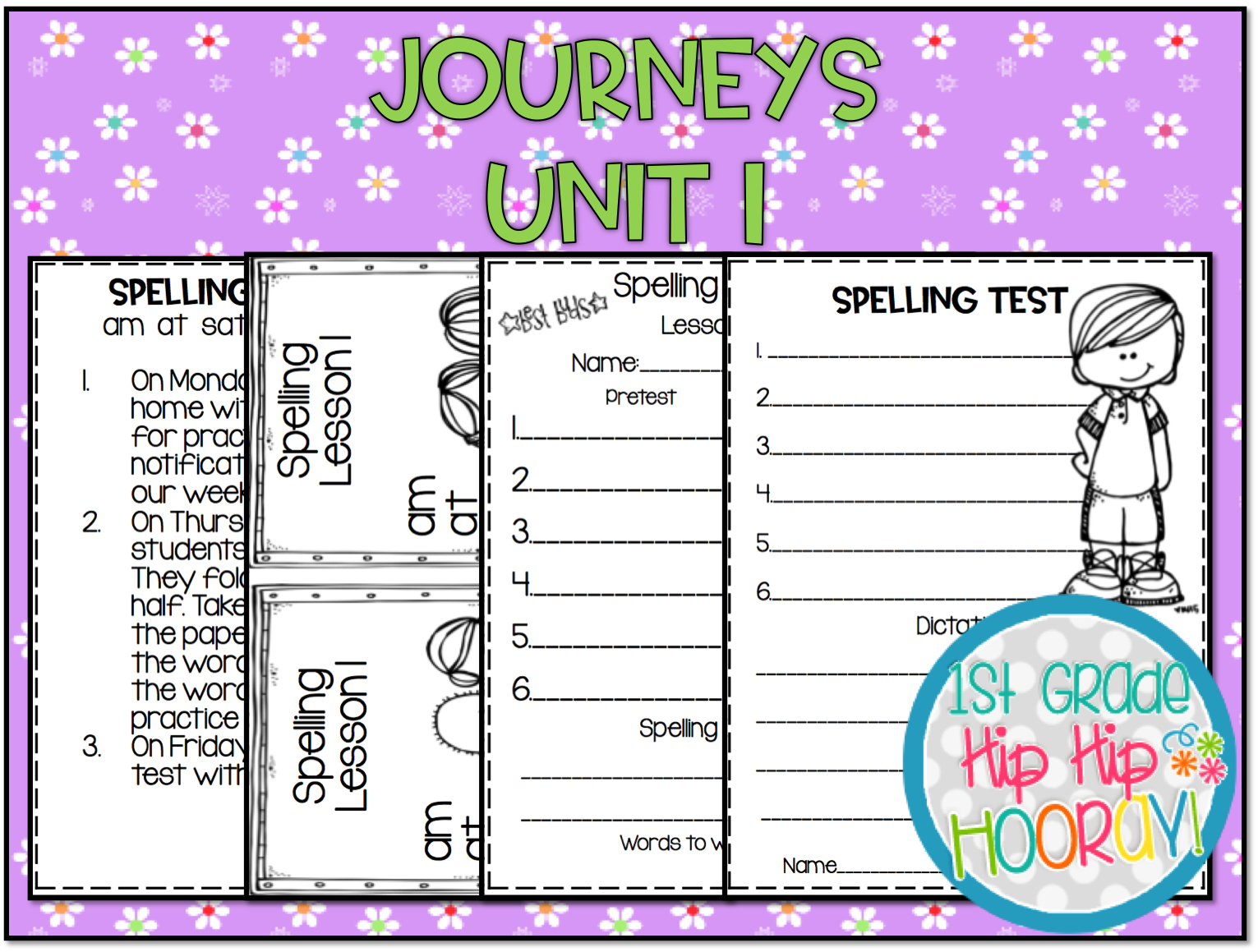 1st Grade Hip Hip Hooray!: Journeys Common Core Unit One