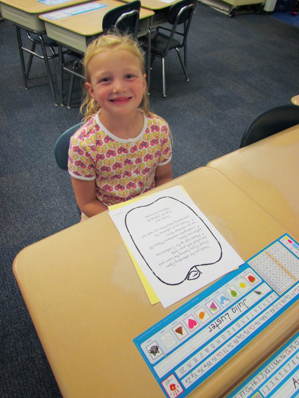 The Husker Family: 1st Grade Open House