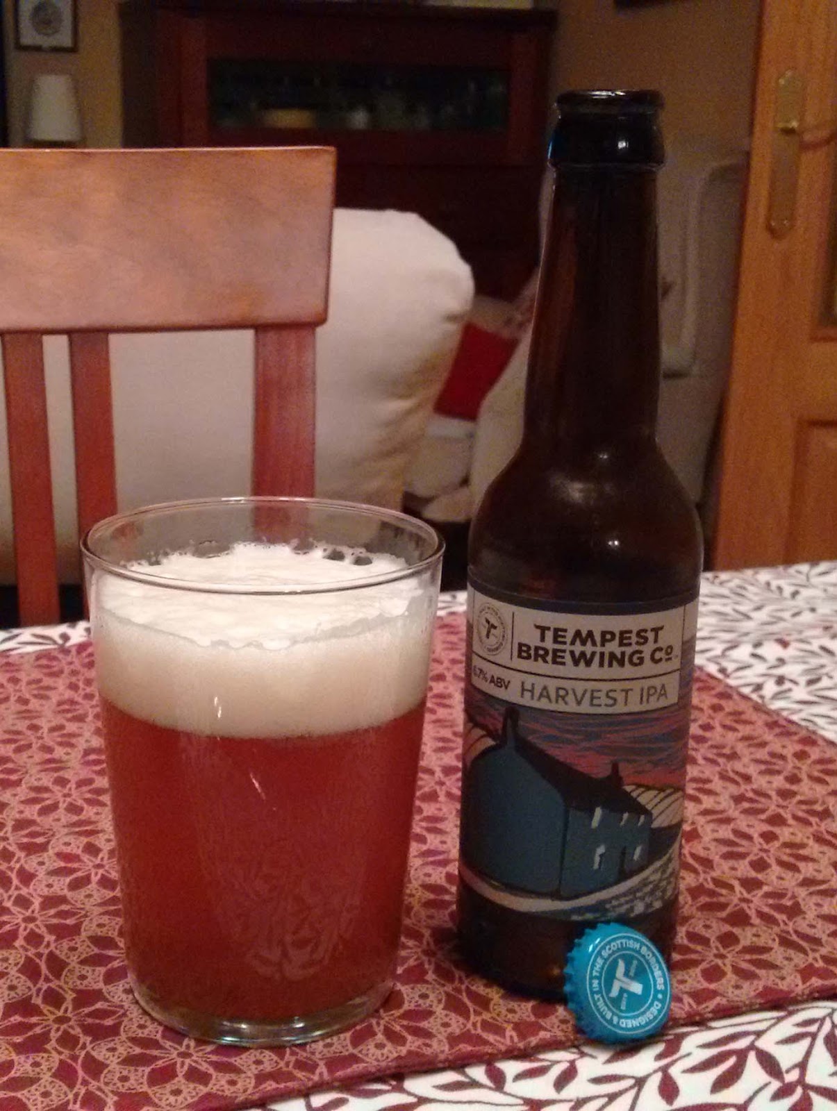 CERVEZA TEMPLARIA: Cerveza Tempest Harvest IPA- Mosaic Saison. Escocia