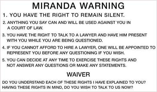 eViL pOp TaRt: Irony in Miranda v. Arizona eViL pOp TaRt: Irony in Miranda v. Arizona