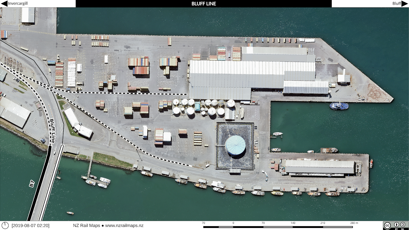 New Zealand Rail Maps: MSL Branches [17A]: Bluff Island Harbour