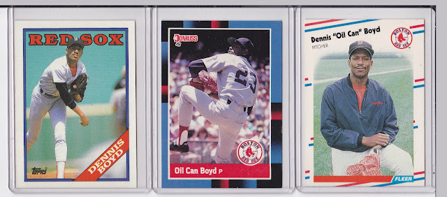 Red Sox Baseball Cards: 1988 Oil Can Boyd Cards