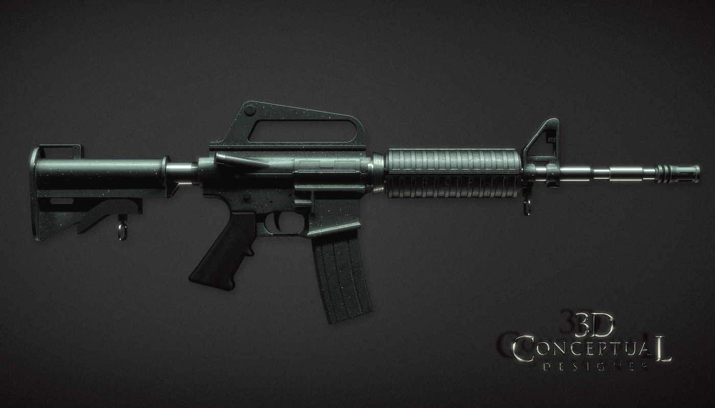 3DconceptualdesignerBlog: Project Review: SWAT movie- 2003 Part II-M4 Model