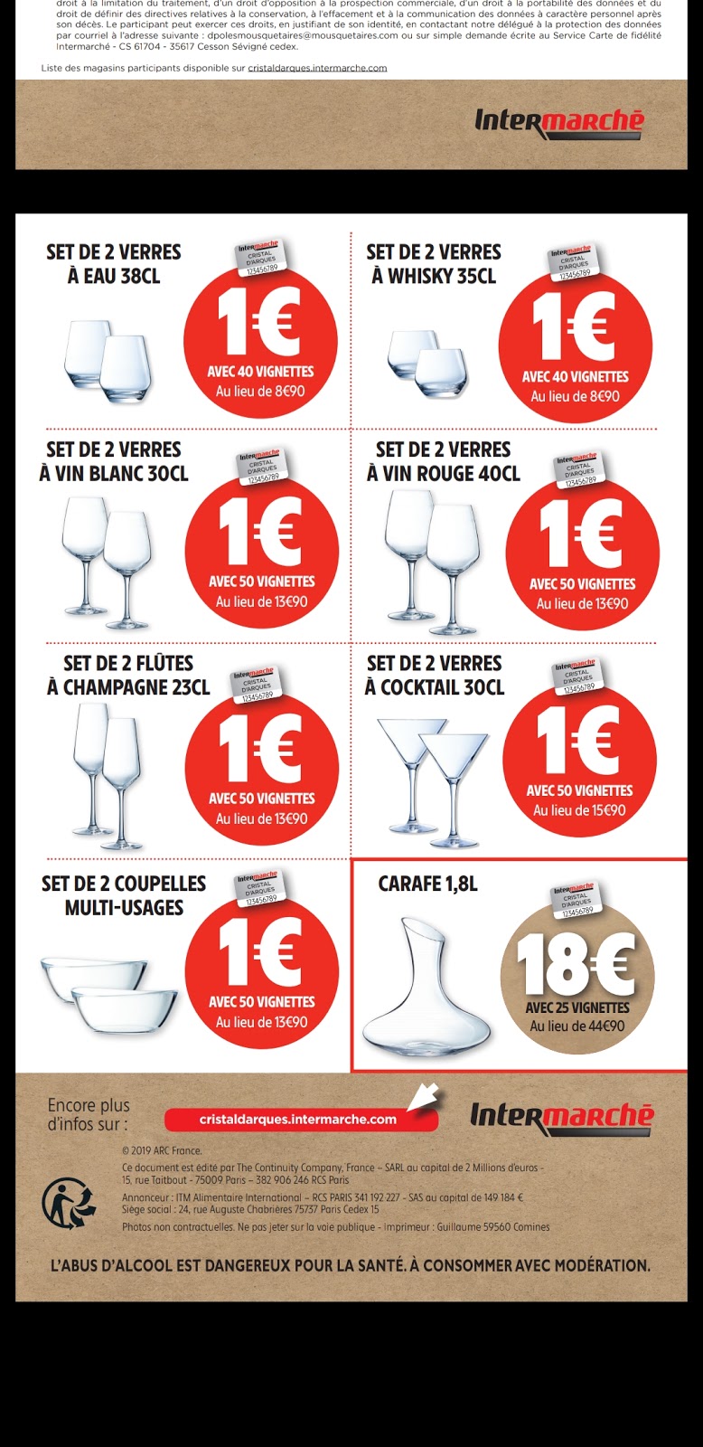 mes 3 loulous: Opération vignettes Intermarché Cristal d'Arques