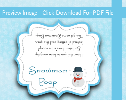 Snowman Poop Bag Toppers - Free Printable | Mischief, Maker, Occasional ...
