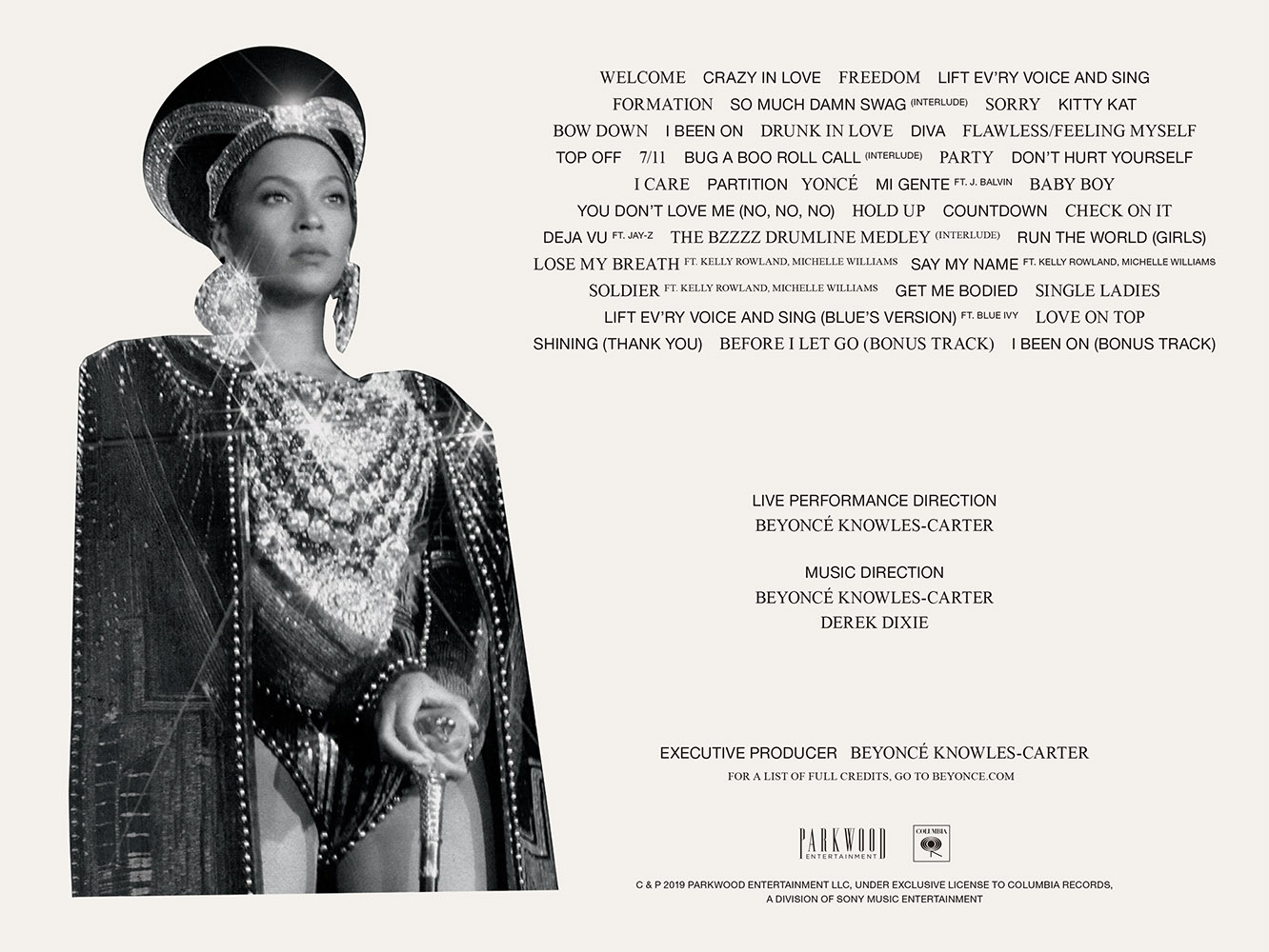Encarte: Beyoncé - HOMECOMING: THE LIVE ALBUM (Digital Edition ...