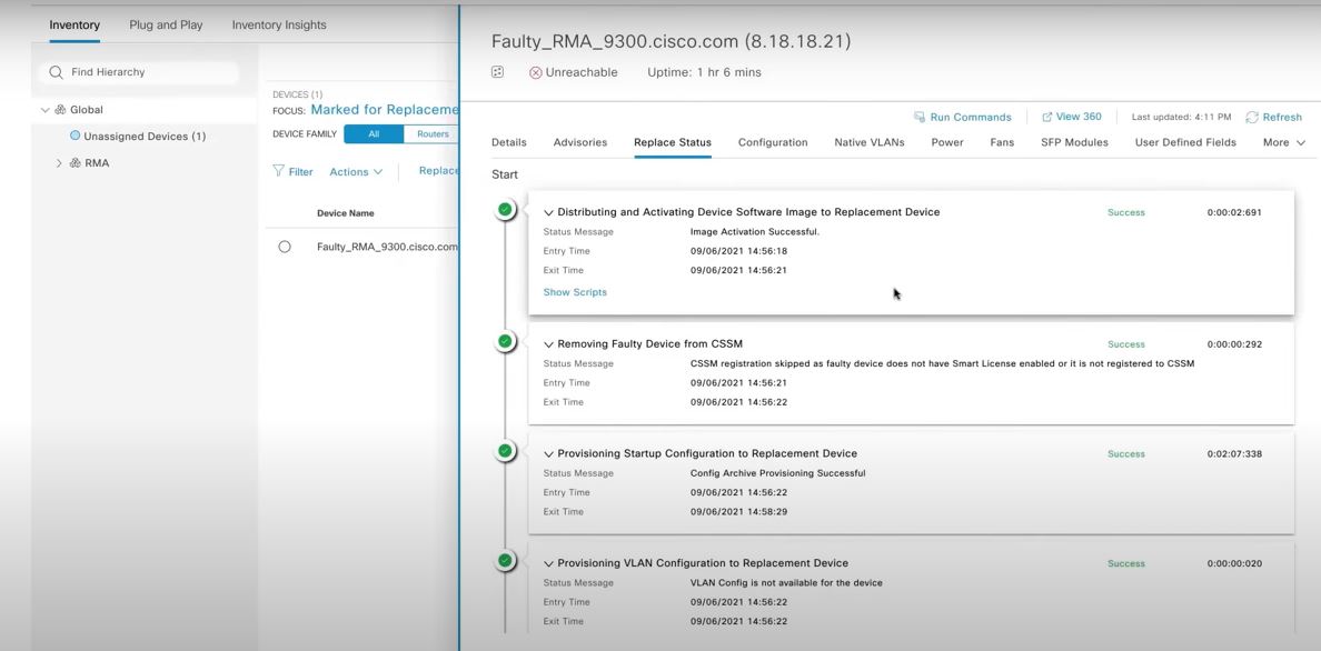 Cisco DNA Center : RMA Workflow - The Network DNA