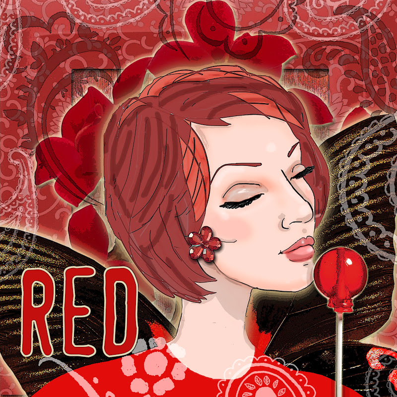 a little color every day: Collage Obsession: RED